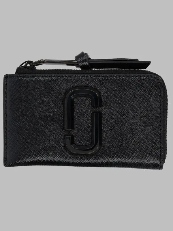 Marc Jacobs Mini Leather Wallet With Polyurethane Coating - Black