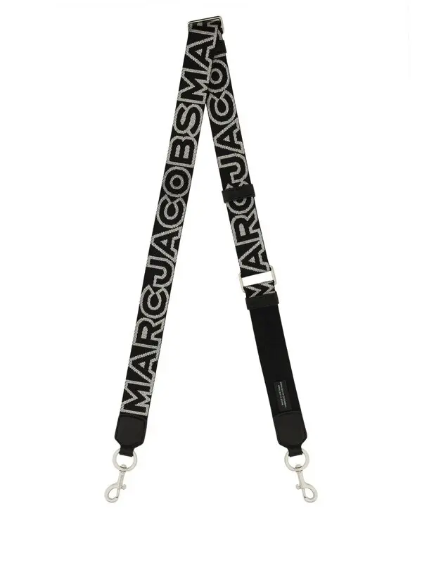 Marc Jacobs Fabric Logo Strap - Black