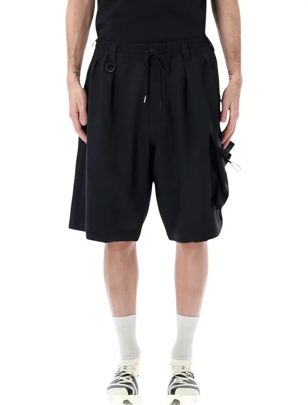 Y3 Sport Uniform Cargo Shorts - Black