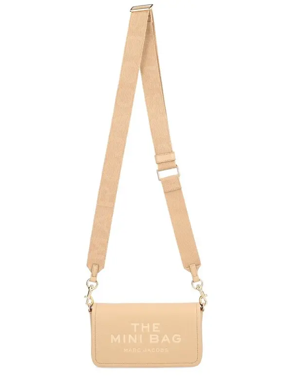 Marc Jacobs Leather Mini Crossbody Bag - Beige