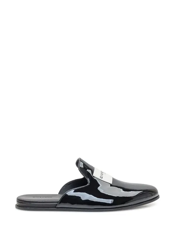 Givenchy Elegant Patent Leather Sabot Flats