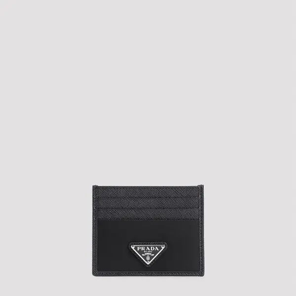 Prada Mini Recycled Polyamide Card Holder - Black
