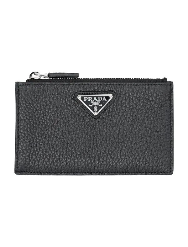 Prada Zipper Leather Card Holder