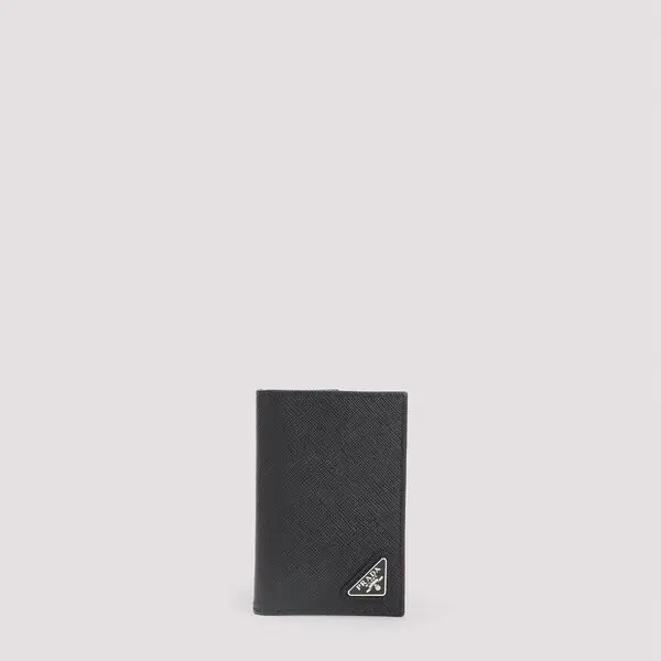 Prada Mini Leather Card Case - Black