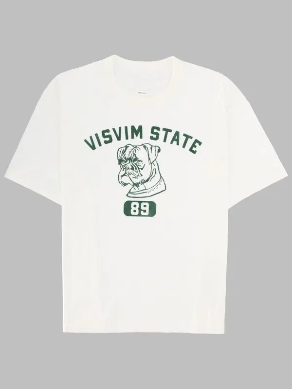 Visvim Graphic Dog Print Cotton T-shirt - White