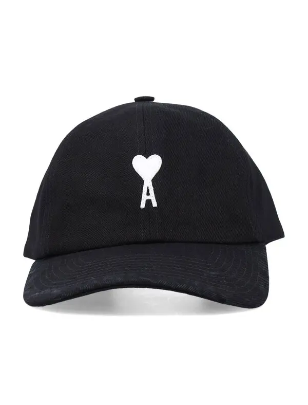 AMI Paris Cotton Bucket Hat - Black
