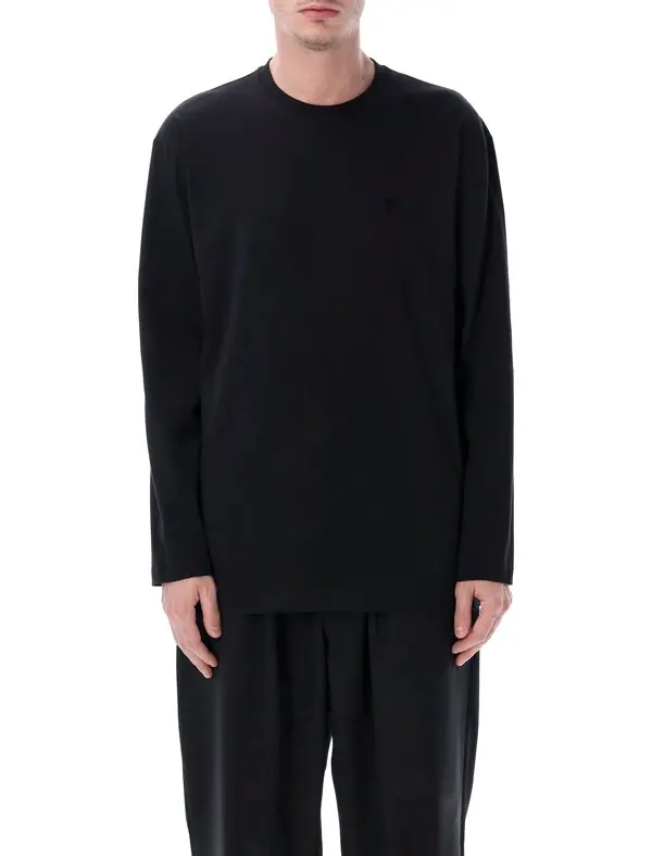 Y3 Mini Relaxed Fit Long Sleeve T-shirt Size - Black