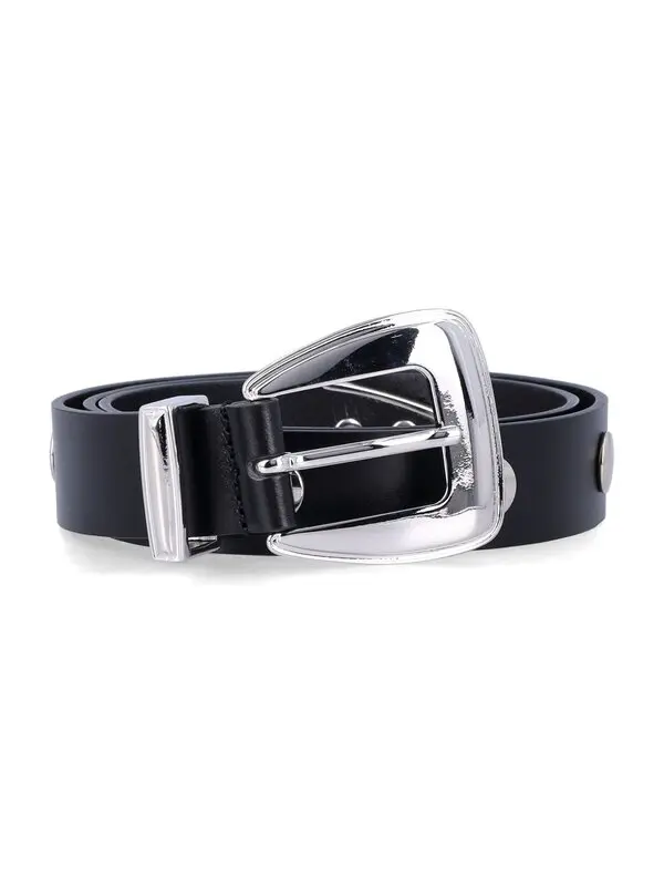 THE FRANKIE SHOP Studded Leather Belt - Black
