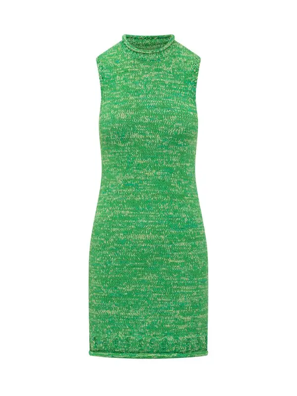 JW Anderson Sleeveless High Neck Mini Dress - Apple