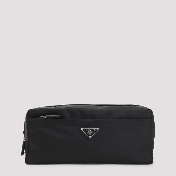 Prada Re-nylon And Saffiano Leather Travel Pouch