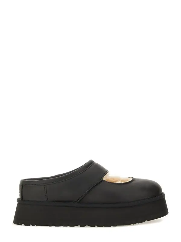 UGG Classic Mini Mary Jane Leather Mules - Black
