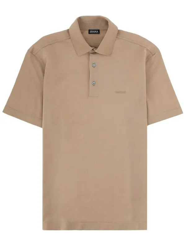 Zegna Cotton Short Sleeve Polo Shirt