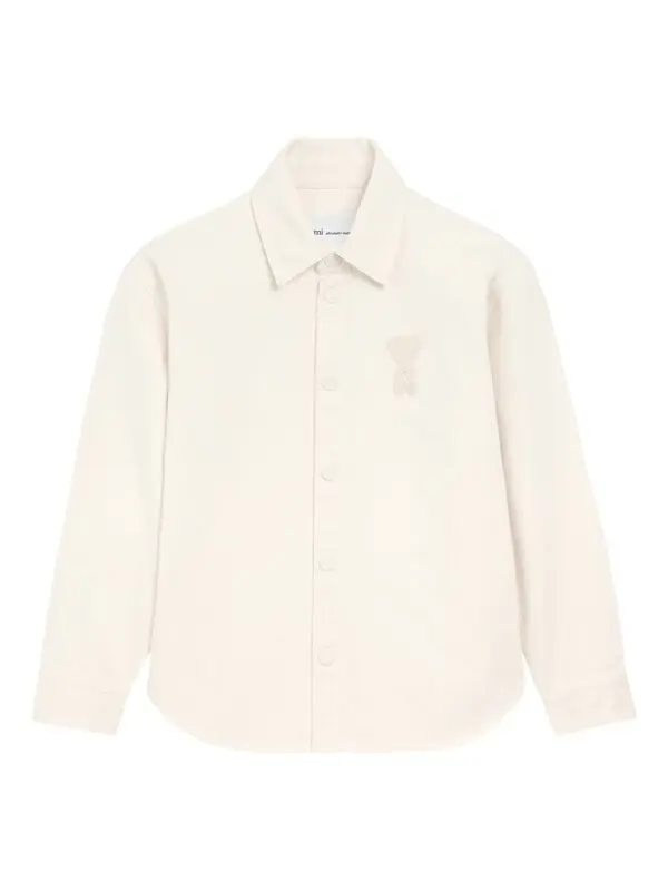 AMI Paris De Coeur Cotton Shirt - White