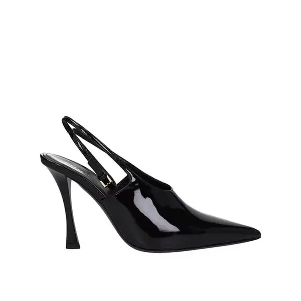 Givenchy Show Slingbacks In Patent Leather - Black