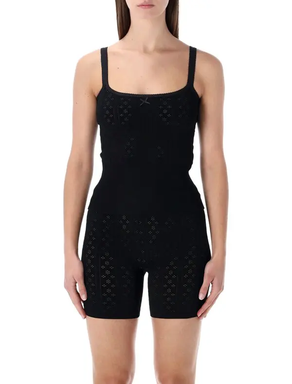 JW Anderson Scalloped Cami Top - Black