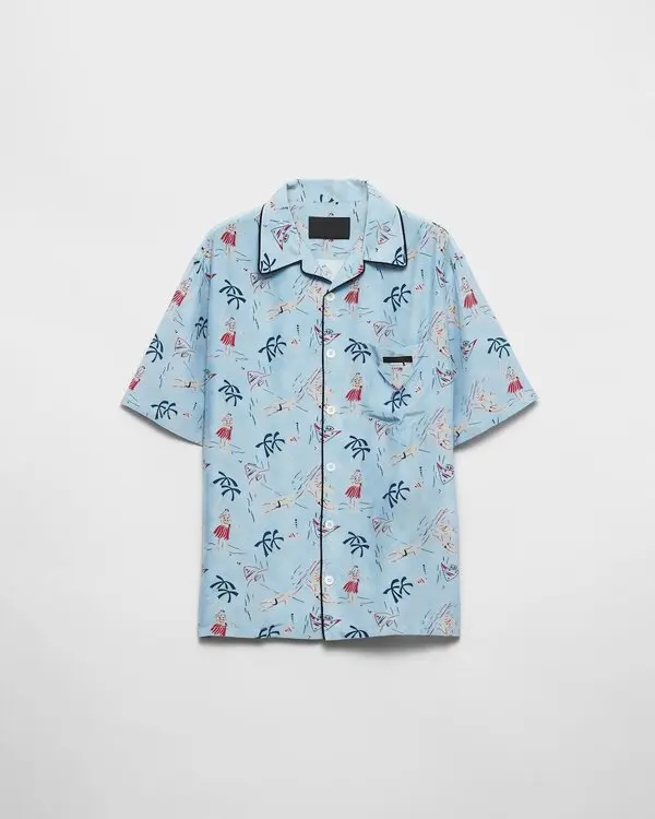 Prada Modern Fit Button-up Shirt - Celeste