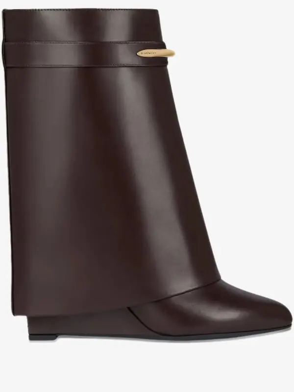 Givenchy Glamorous Shark Boot With Wedge Heel - Marrone