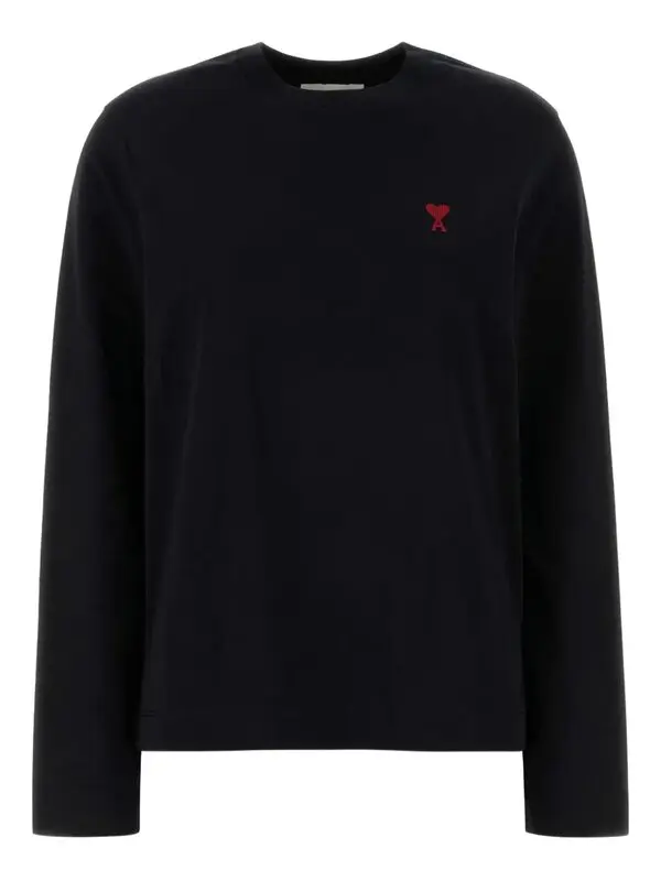 AMI Paris Long Sleeve Heart Graphic T-shirt For