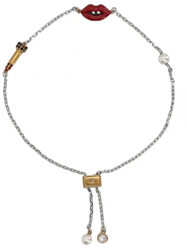 Marc Jacobs Charm Pendant Necklace - Silver