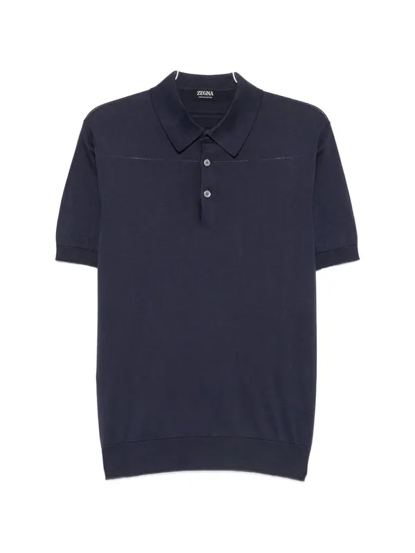 Zegna Reguther Fit 18 Gauge Polo With Short Sleeves