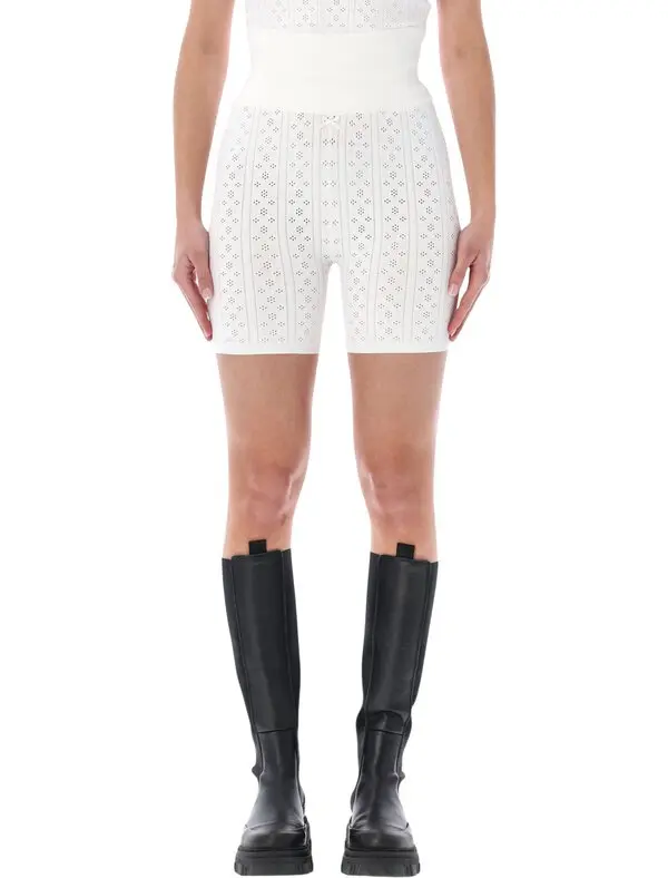 JW Anderson Pointelle Knit Cycle Shorts - Beige