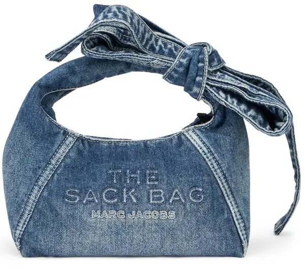 Marc Jacobs Mini Sack Handbag Stylish And Versatile 19x22x12 Cm - Denim