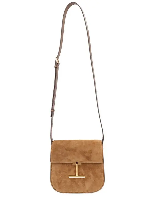 TOM FORD Calf Leather Shoulder Bag - Brown