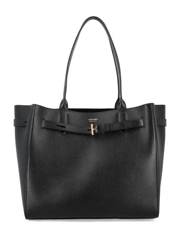 TOM FORD Calf Leather Shoulder Bag - Nero
