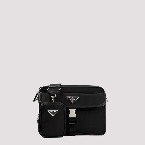 Prada Mini Recycled Bandoliera Handbag Fw26 - Black