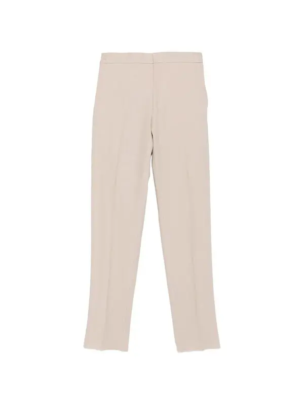 Zegna Regular Fit 20 Cm Hem Linen Trousers - Beige