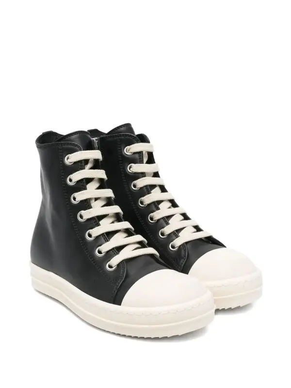 Rick Owens Closure" High Top Sneakers With Zip And Cap Toe