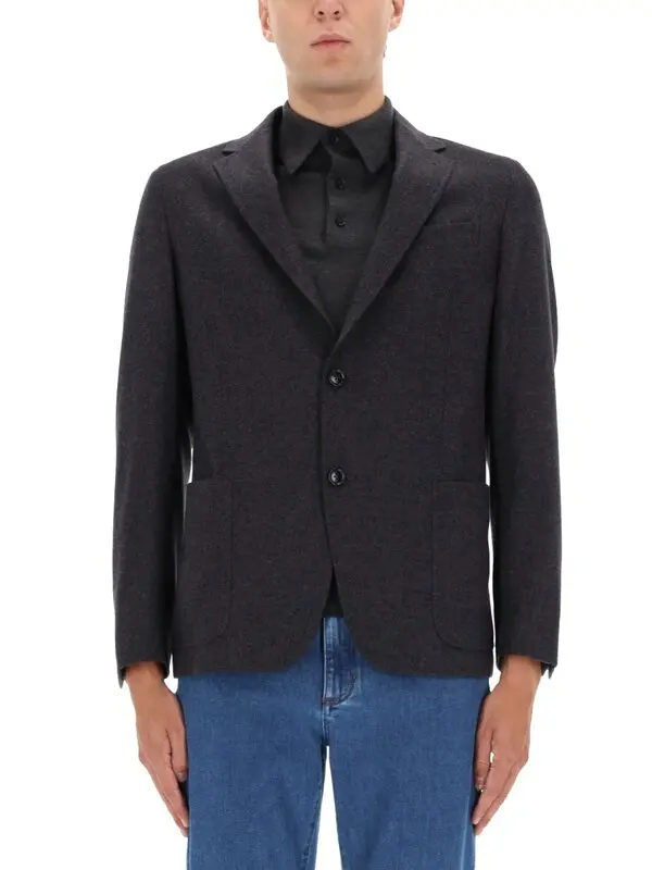 Zegna Wool Cashmere Blend Buttoned Jacket