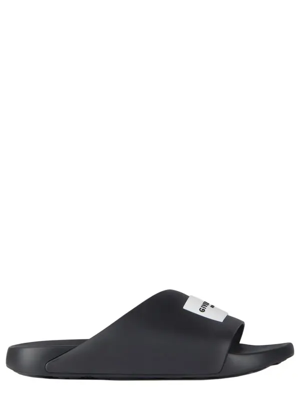 Givenchy Asymmetric Rubber Slides - Nero