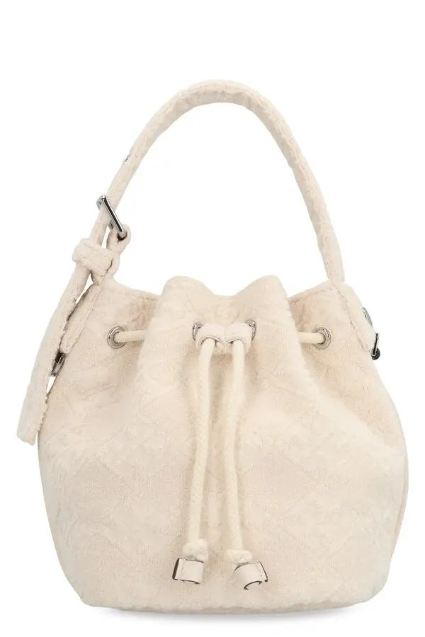Tory Burch T Monogram Terry Mini Bucket Bag - Ivory
