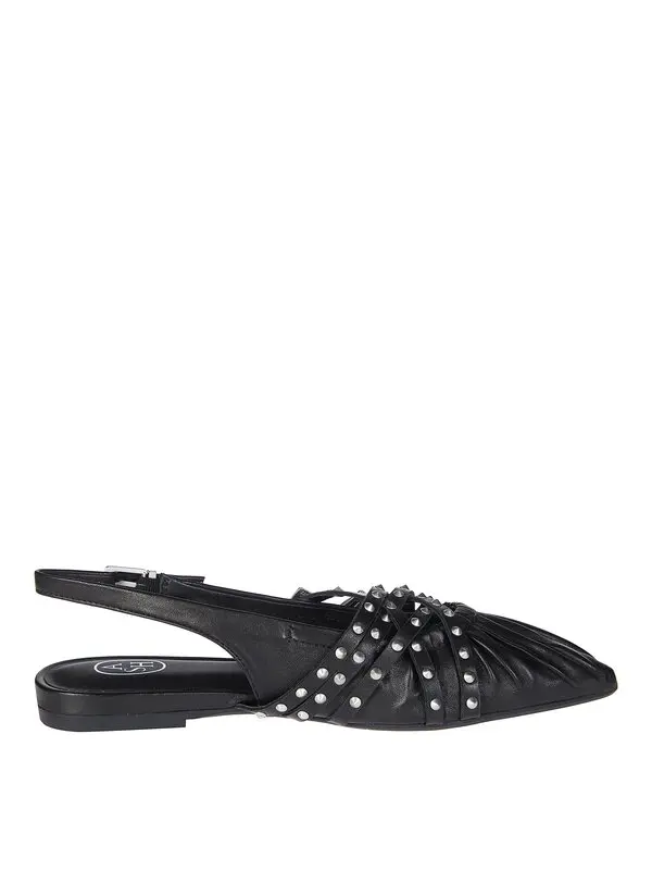 Ash Studded Slingback Ballet Flats - Nero