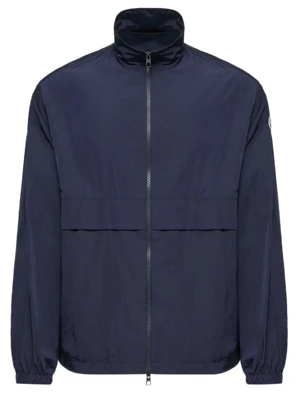 Moncler High Collar Zip Jacket - Blue