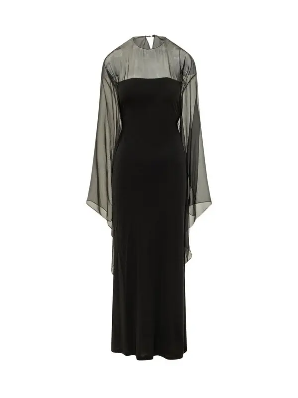 Alberta Ferretti Elegant Long Suit With Unique Inserts