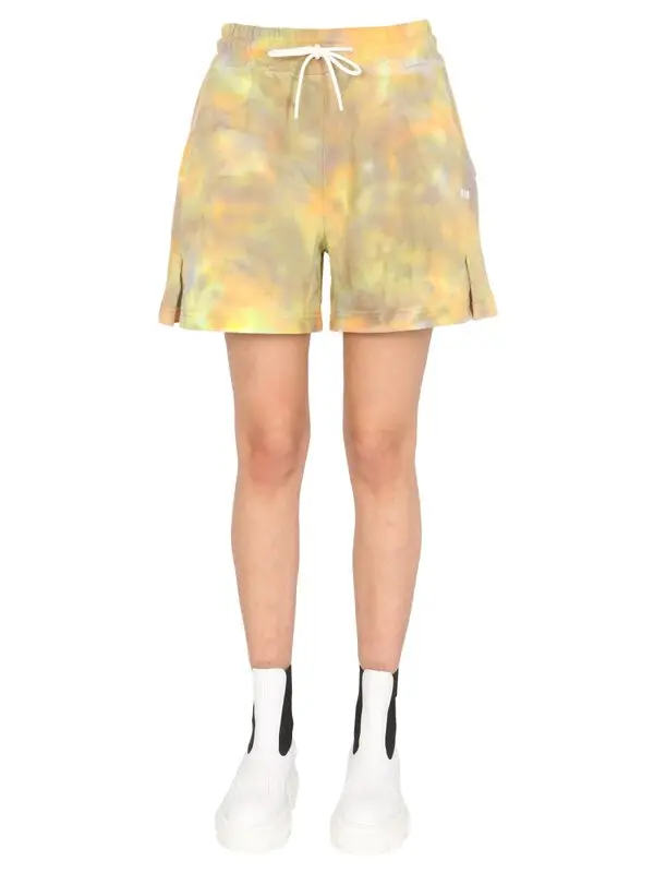 MSGM Cotton Mini Shorts With Elastic Waist - Multicolour
