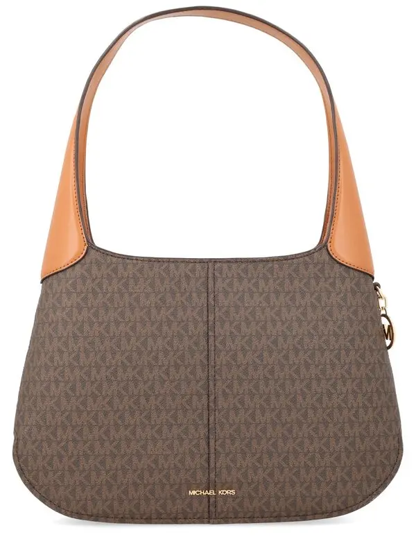 Michael Kors Logo Print Shoulder Bag - Brown