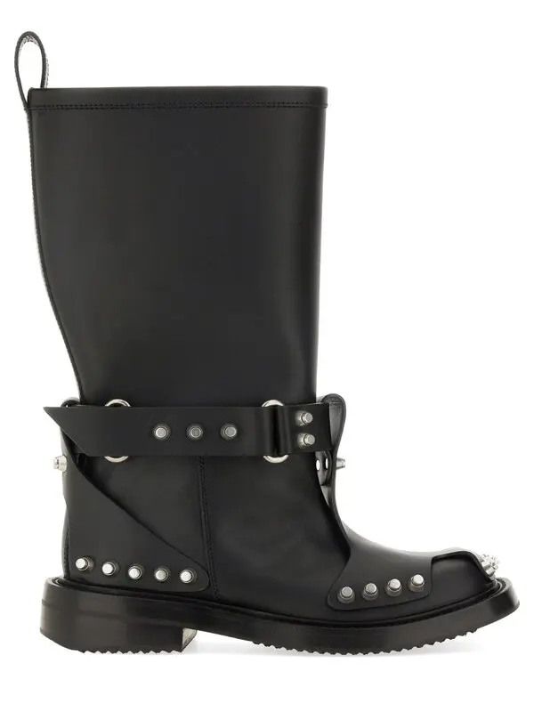 Alexander Wang Dixon Buckle Leather Ankle Boots - Black