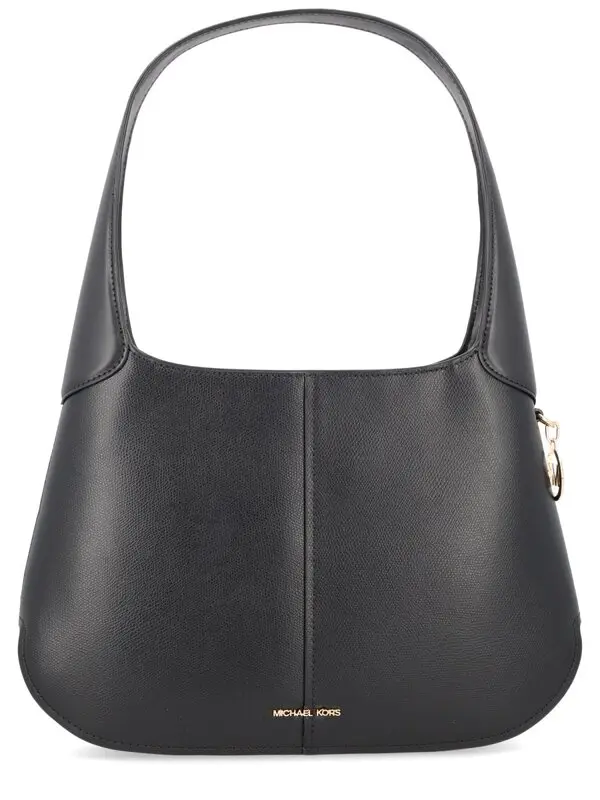 Michael Kors Logo Plaque Leather Crossbody Bag - Black