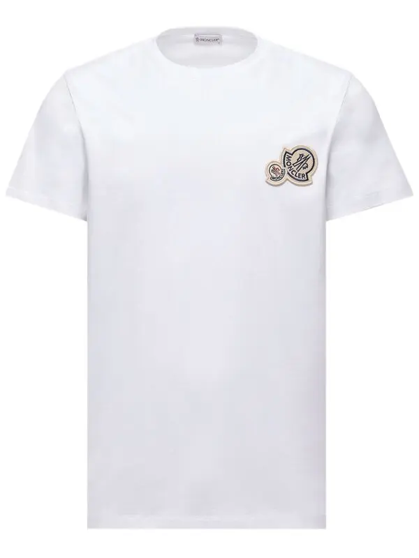 Moncler Short Sleeve Cotton Tee - White