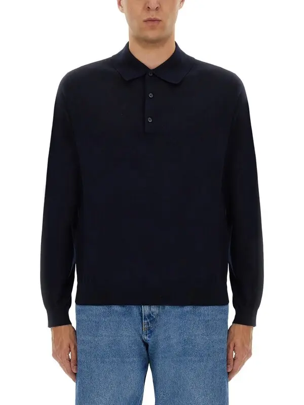 SUNFLOWER Regular Fit Wool Polo For