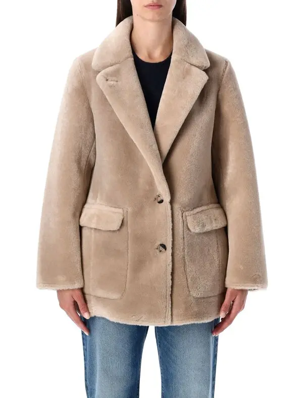 URBANCODE Reversible Faux Fur Coat With Notched Lapels