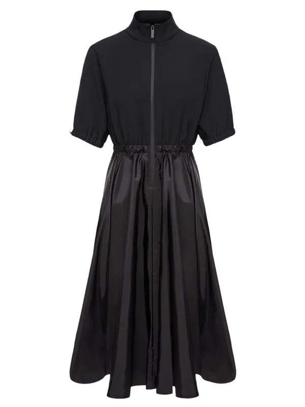 Moncler Mini Technique Skirt With Stand Collar And Zip Closure