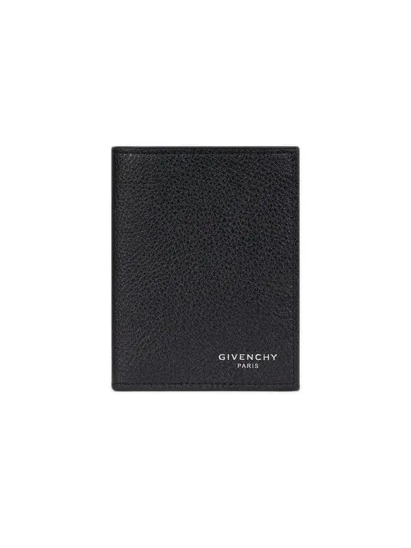 Givenchy Card Holder In Grained Leather - Black