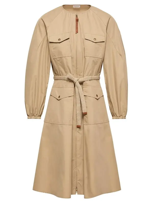 Moncler Sophisticated Front-zip Mini Dress Size