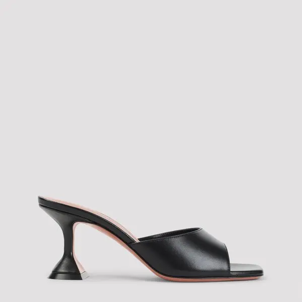 Amina Muaddi Lupita Slippers 70 Suede - Black