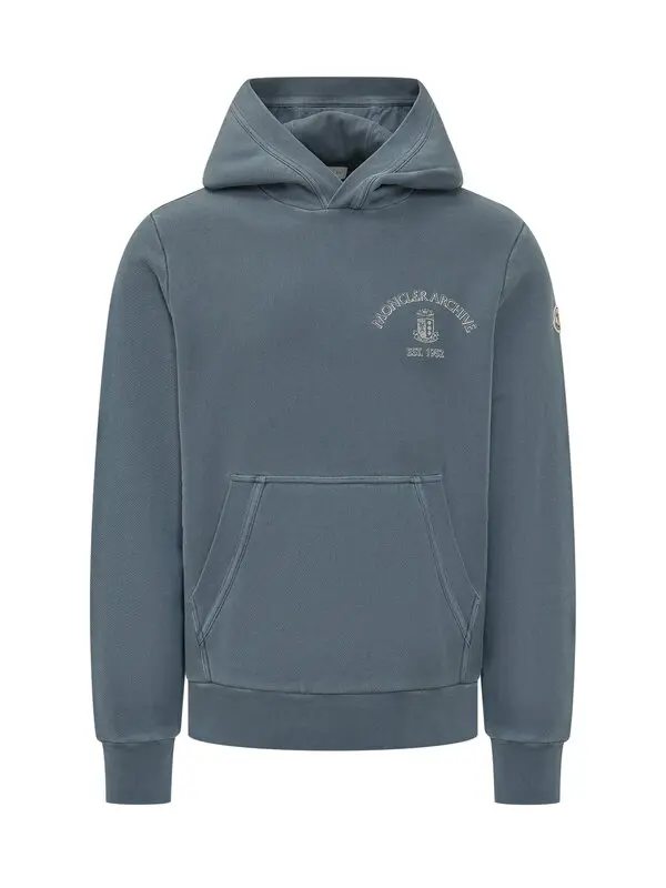Moncler Hoodie Sweatshirt - Blu