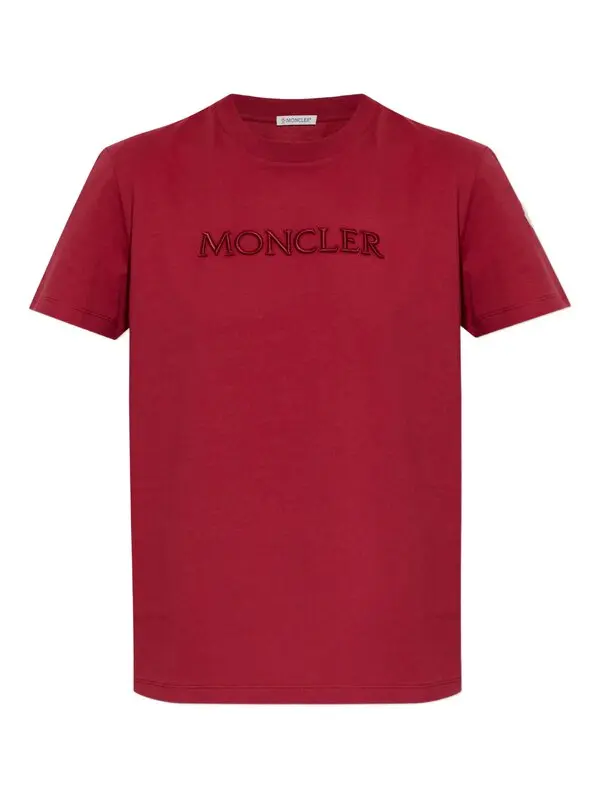Moncler Short Sleeve Embroidered Logo Shirt Size